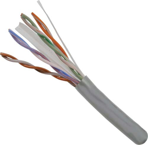 Ethernet CAT6e - Gray - 1000ft Bulk - UTP PVC Solid Cable